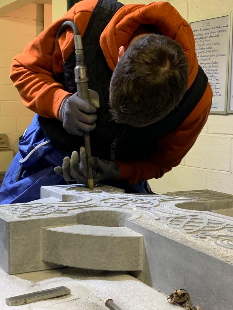 Irish Limestone Headstone | Hand Carved Celtic Cross Headstones ...